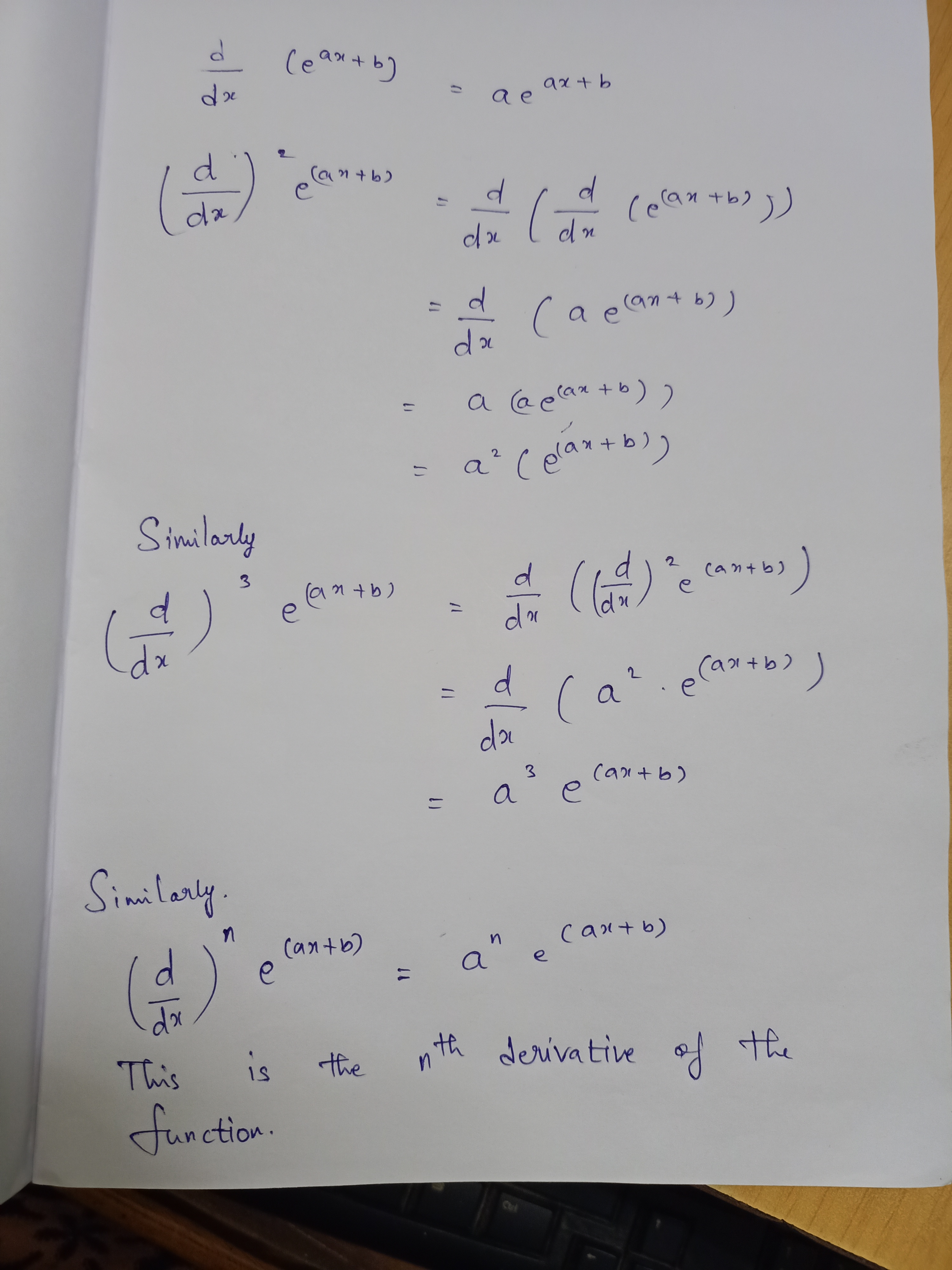Integration Rules E^ax