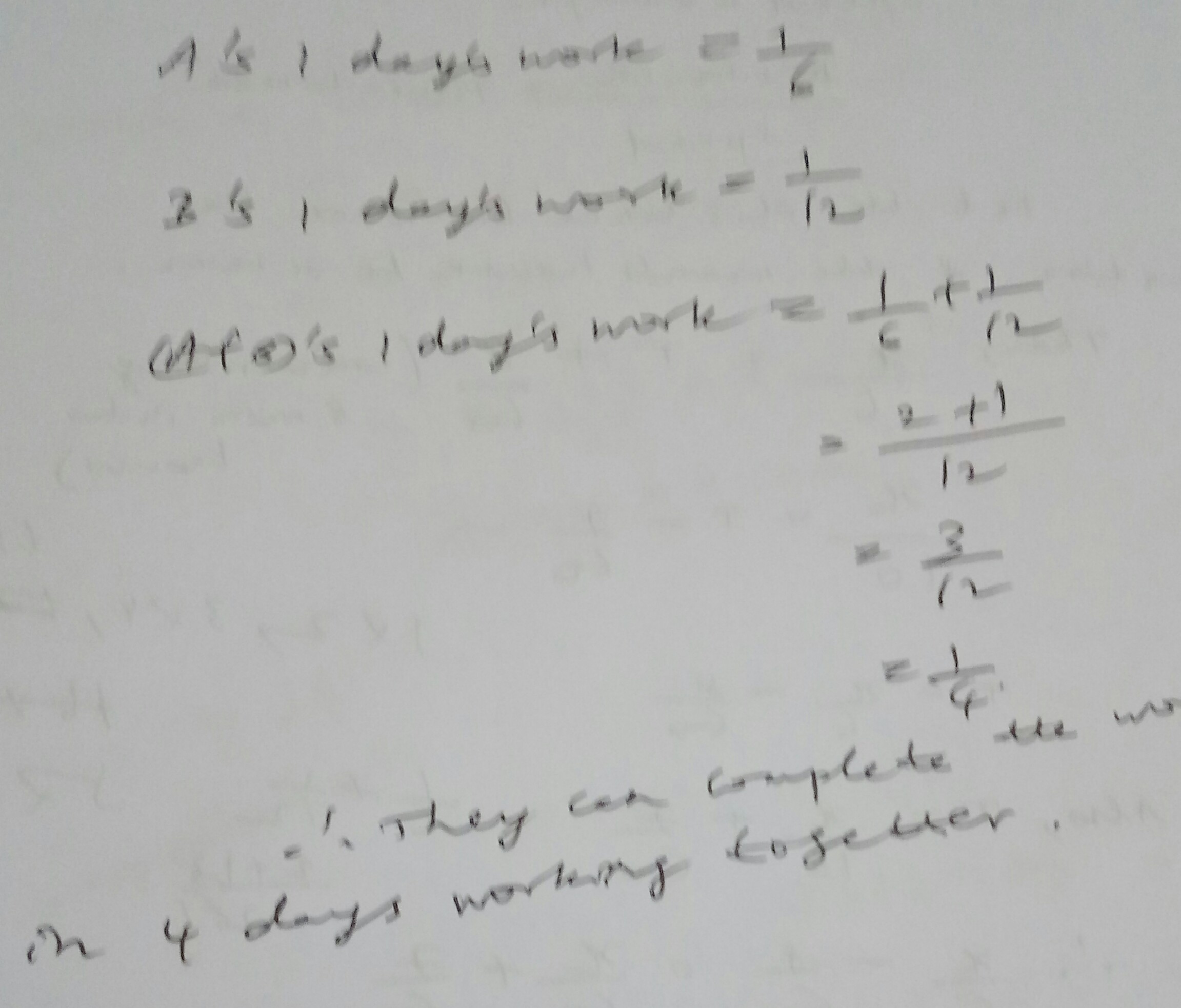A can do a piece of work in 6days and B can do in 12 days. Together ...