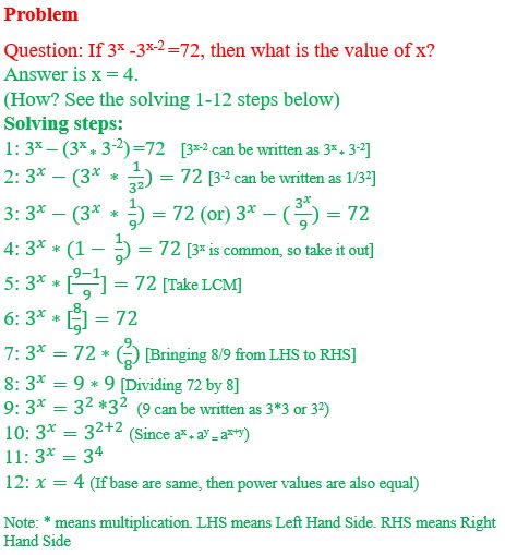 3^x-3^x-2=72 - Find 13 Answers & Solutions | LearnPick Resources
