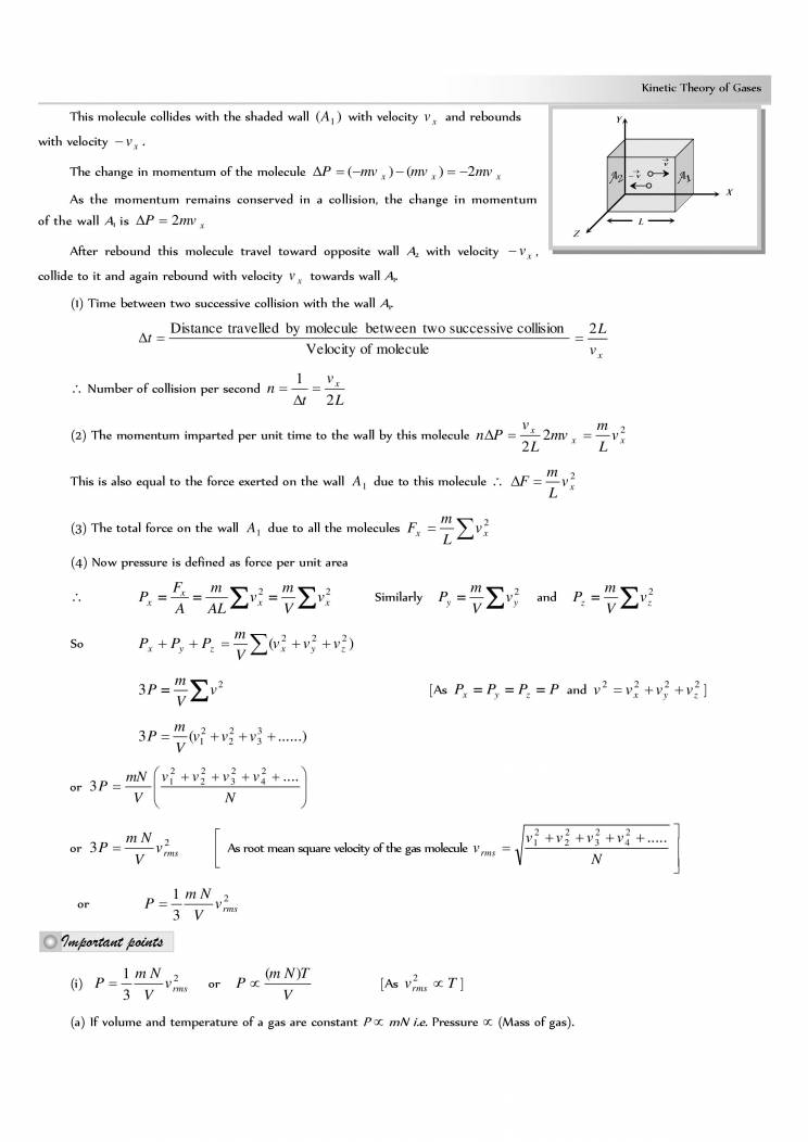 Kinetic Theory Of Gases - Notes - LearnPick India