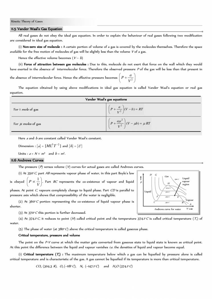 Kinetic Theory Of Gases - Notes - LearnPick India