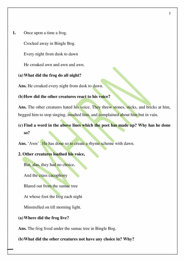 CLASS 1OTH CBSE ENGLISH NOTES - Notes - LearnPick India