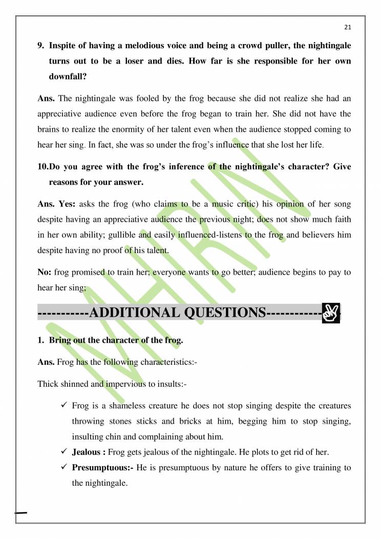 CLASS 1OTH CBSE ENGLISH NOTES - Notes - LearnPick India