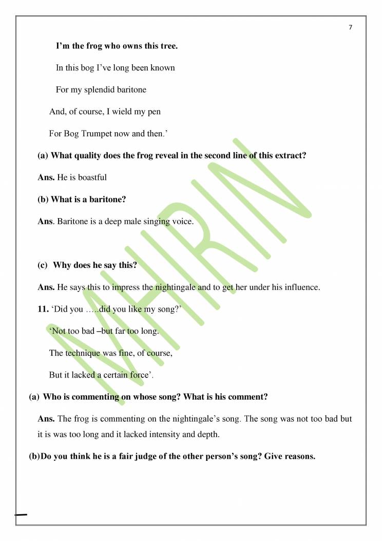 CLASS 1OTH CBSE ENGLISH NOTES - Notes - LearnPick India