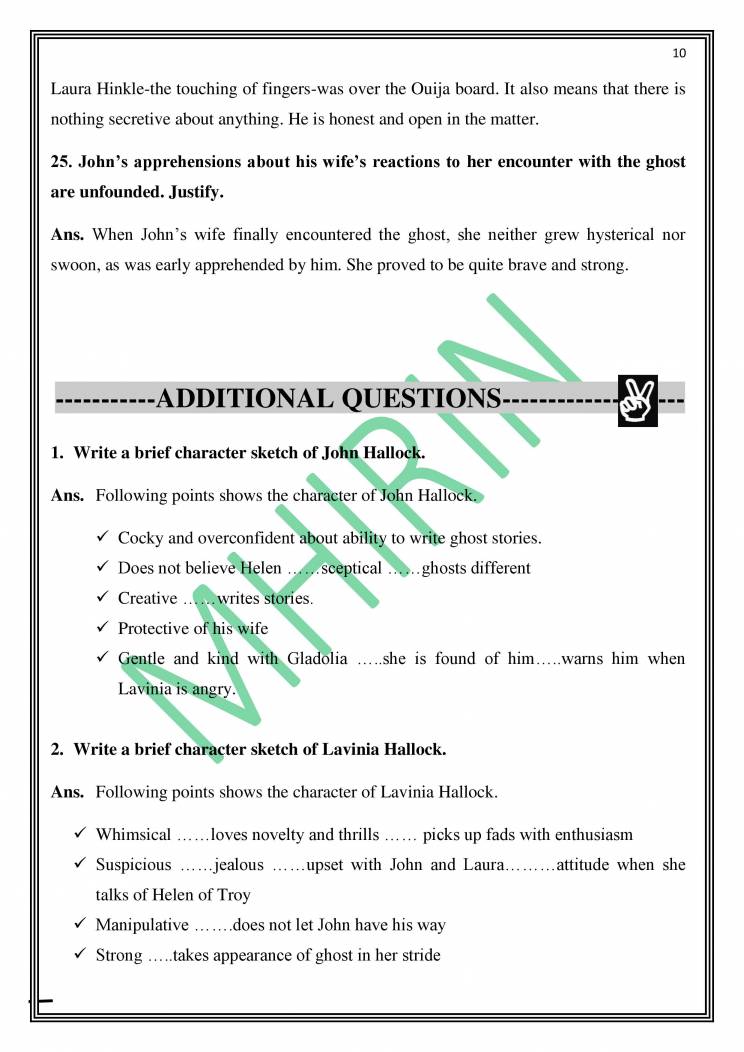 CLASS 1OTH CBSE ENGLISH NOTES - Notes - LearnPick India