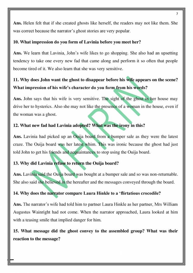 CLASS 1OTH CBSE ENGLISH NOTES - Notes - LearnPick India