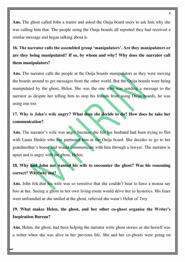 CLASS 1OTH CBSE ENGLISH NOTES - Notes - LearnPick India