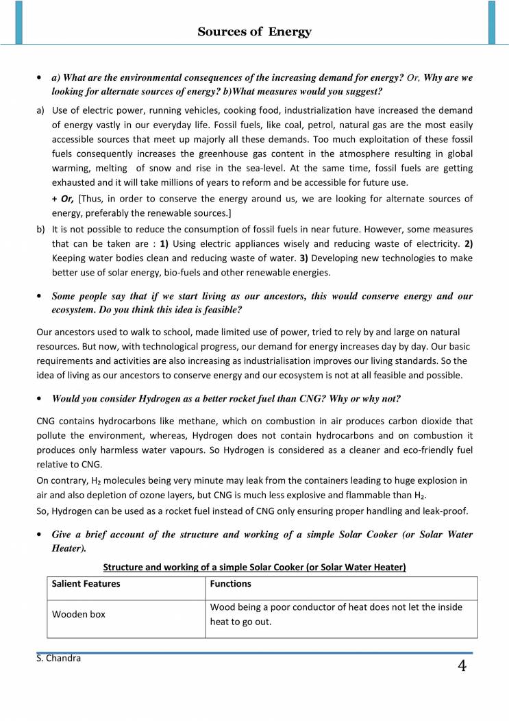 Sources Of Energy - Notes - LearnPick India