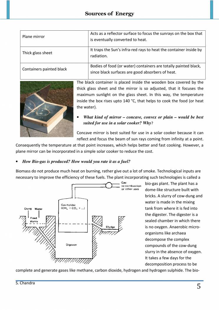 Sources Of Energy - Notes - LearnPick India