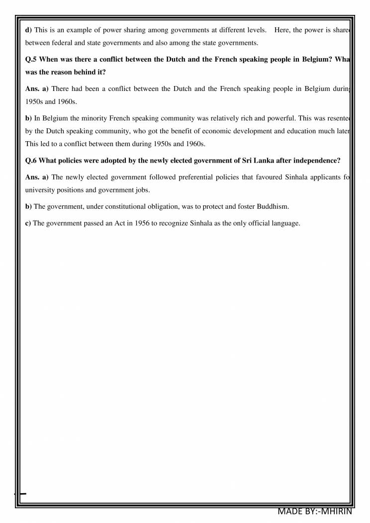 CBSE Class 10 Civics Notes - Notes - LearnPick India