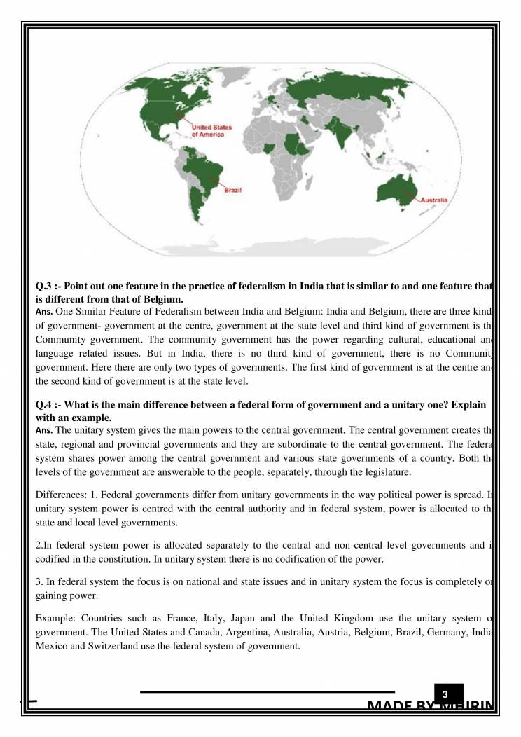 CBSE Class 10 Civics Notes - Notes - LearnPick India