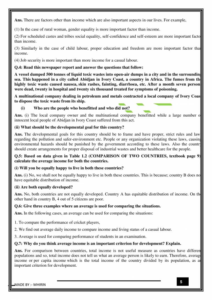 Economics Notes CBSE 10th Class - Notes - LearnPick India