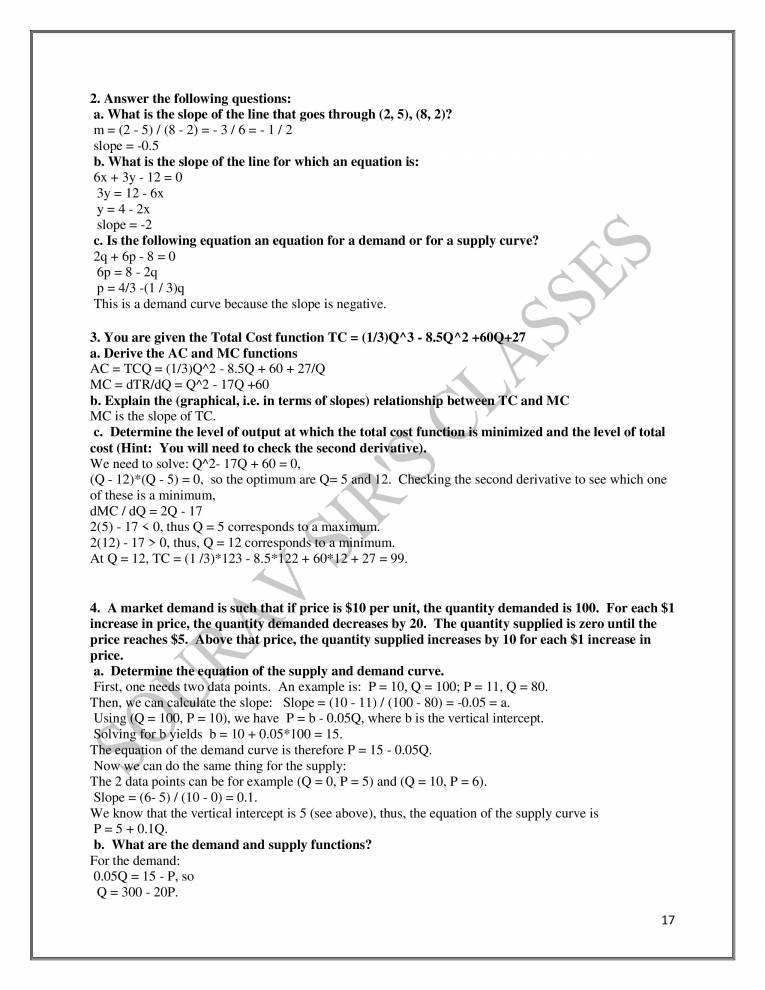 Cost Notes Lecture All Cost Curves Numerical Examples Theory - Notes ...