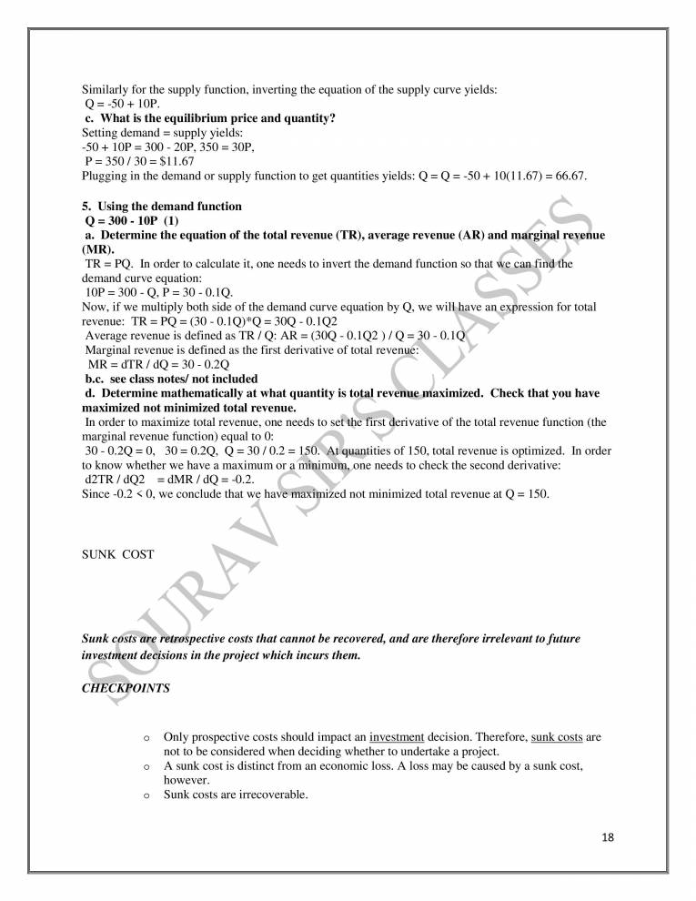 Cost Notes Lecture All Cost Curves Numerical Examples Theory - Notes ...