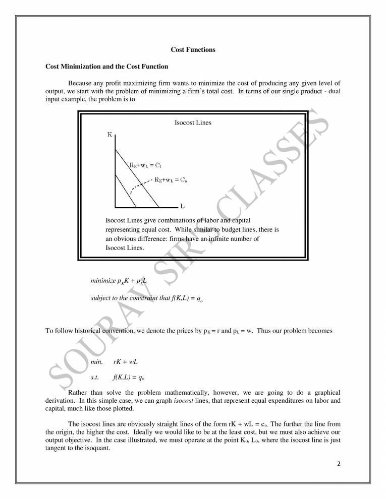 Cost Notes Lecture All Cost Curves Numerical Examples Theory - Notes ...