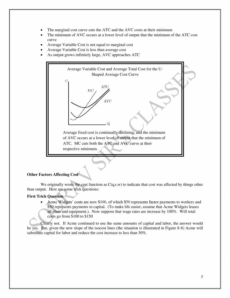 Cost Notes Lecture All Cost Curves Numerical Examples Theory - Notes ...
