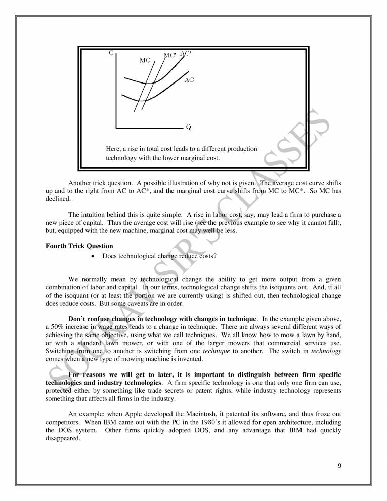Cost Notes Lecture All Cost Curves Numerical Examples Theory - Notes ...