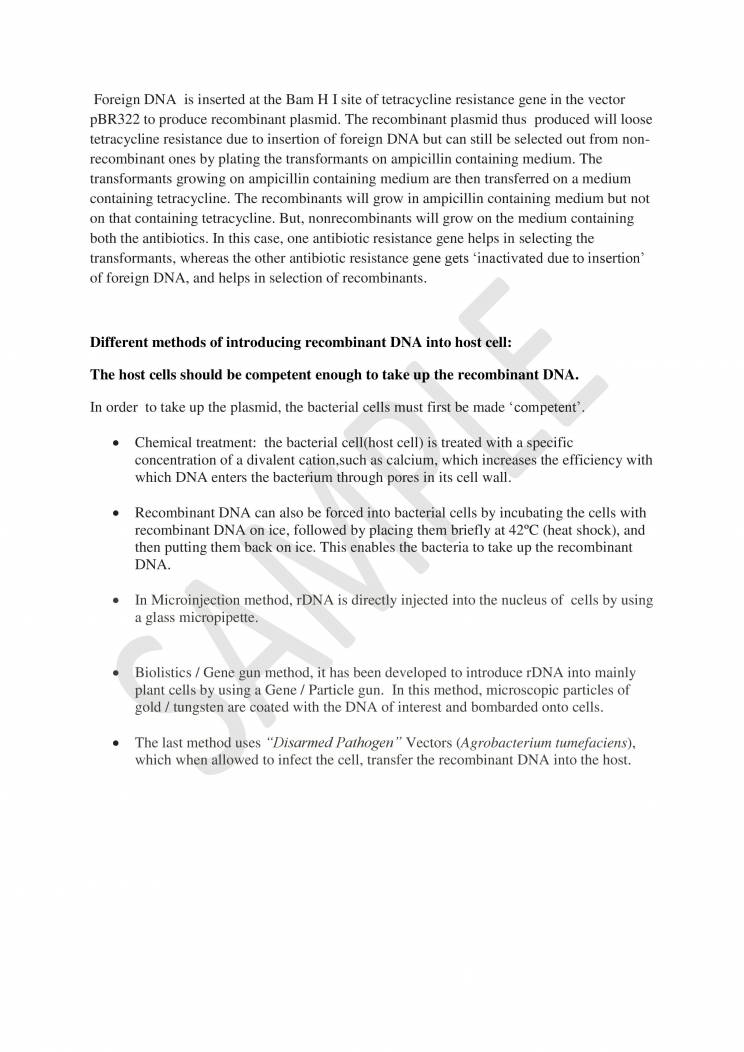 Principles And Processes In Biotechnology - Notes - LearnPick India