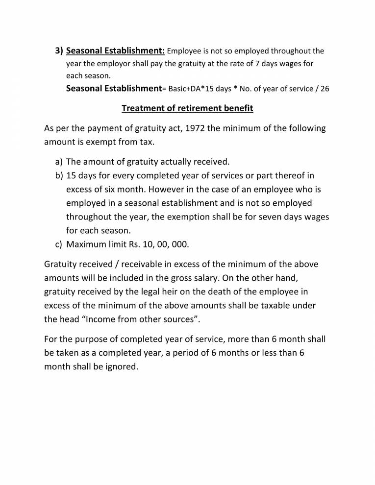 Gratuity Act, 1972 - Notes - LearnPick India