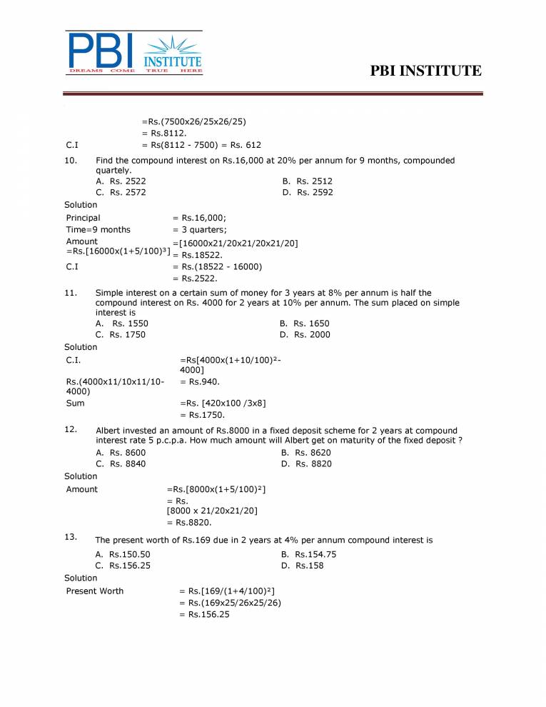 Math Topic - CI - Notes - LearnPick India