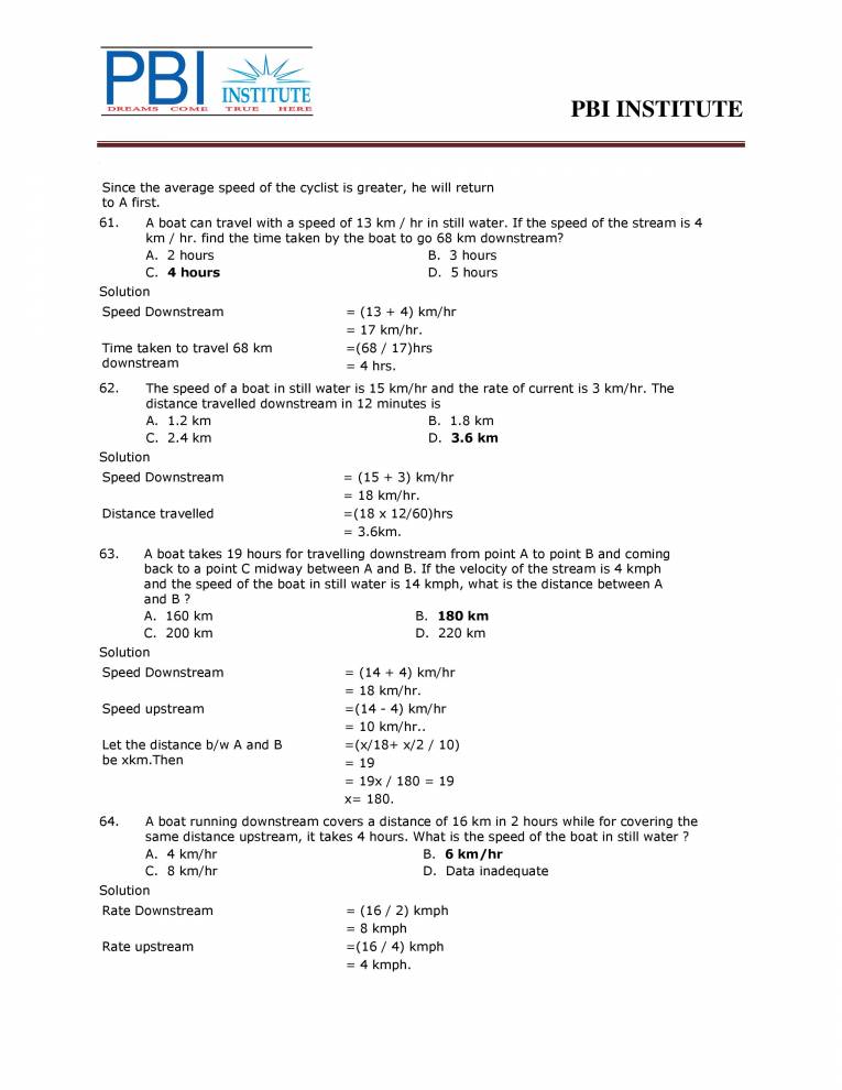 Math Topic - Speed, Distance & Time - Notes - LearnPick India