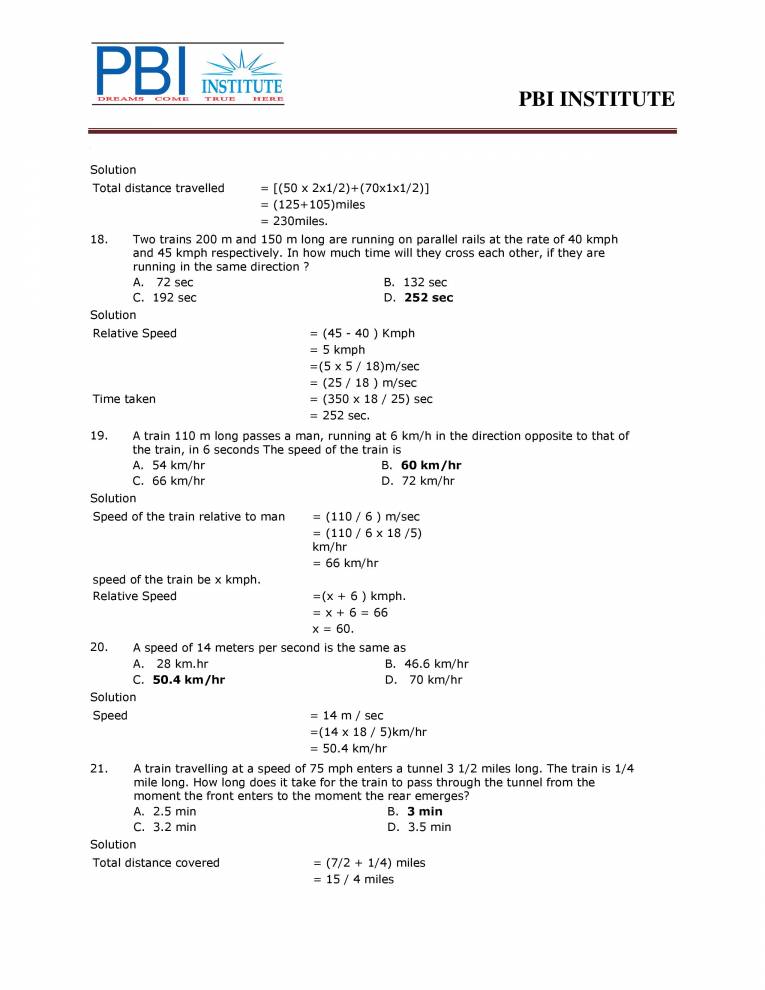 Math Topic - Speed, Distance & Time - Notes - LearnPick India