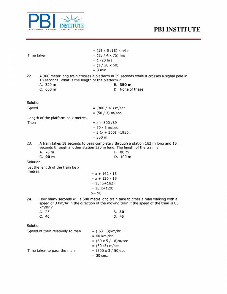 Math Topic - Speed, Distance & Time - Notes - LearnPick India