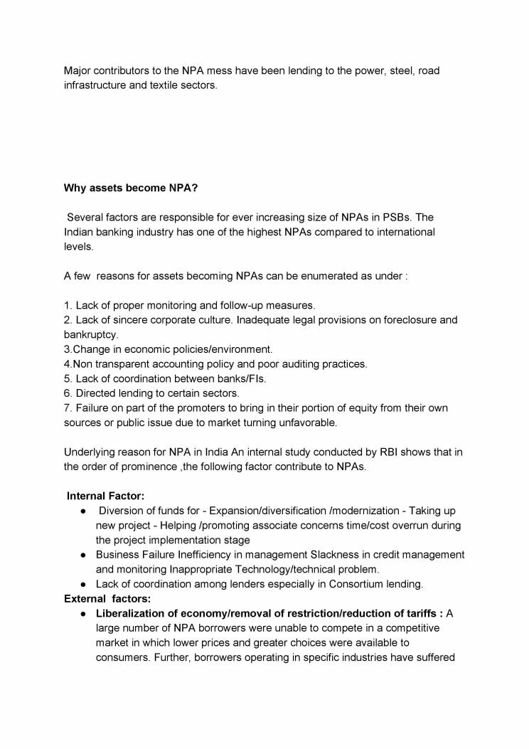 Non Performing Asset (NPA) - Notes - LearnPick India