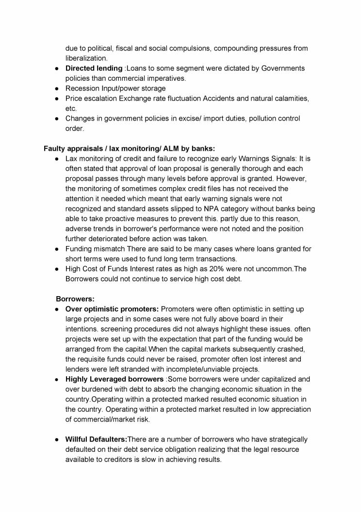 Non Performing Asset (NPA) - Notes - LearnPick India
