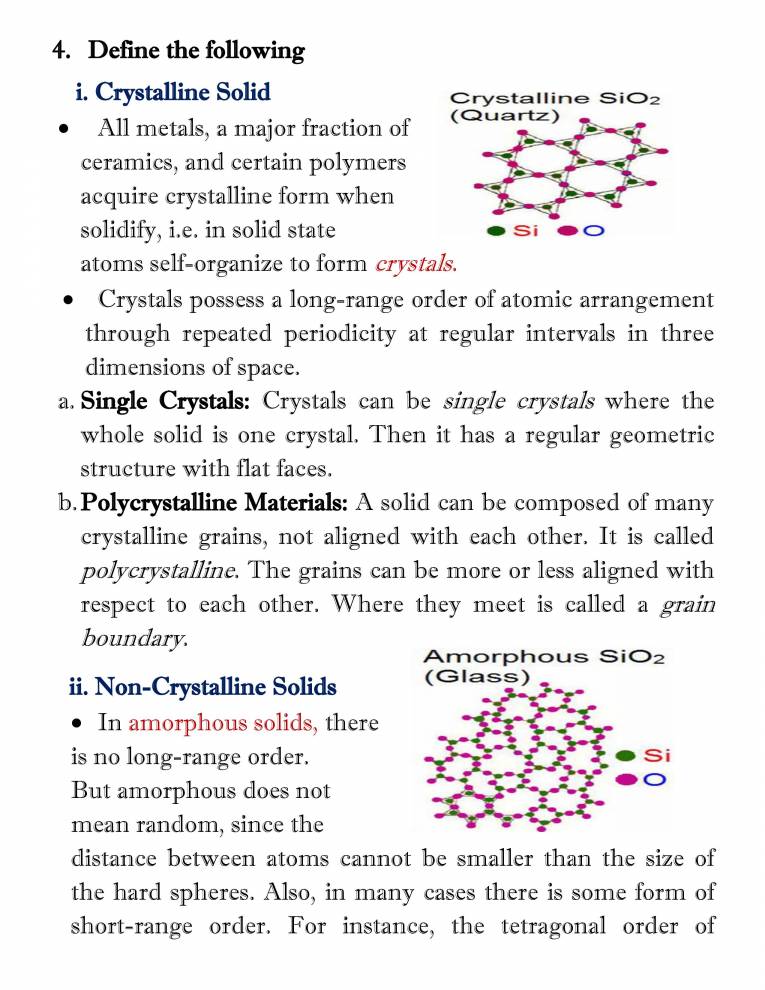 MATERIAL SCIENCE (SOLID STATE) - Notes - LearnPick India