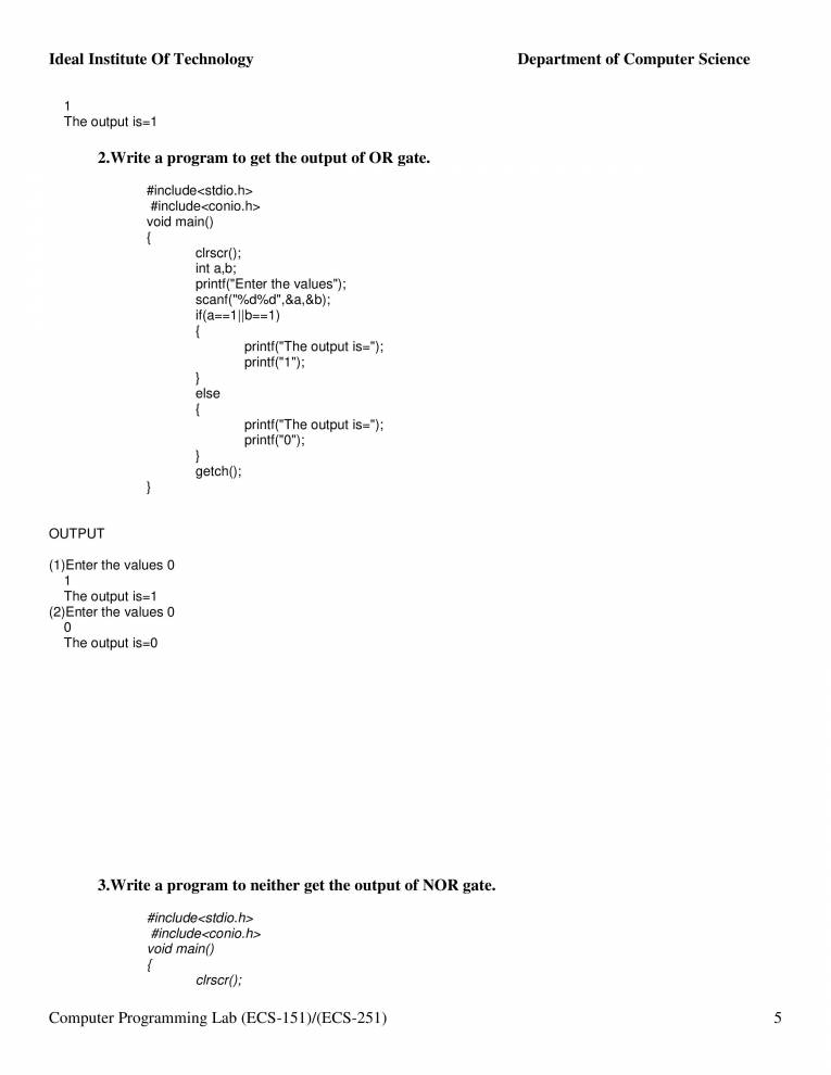 Familiarization With Computer And The Environment And Execution Of ...