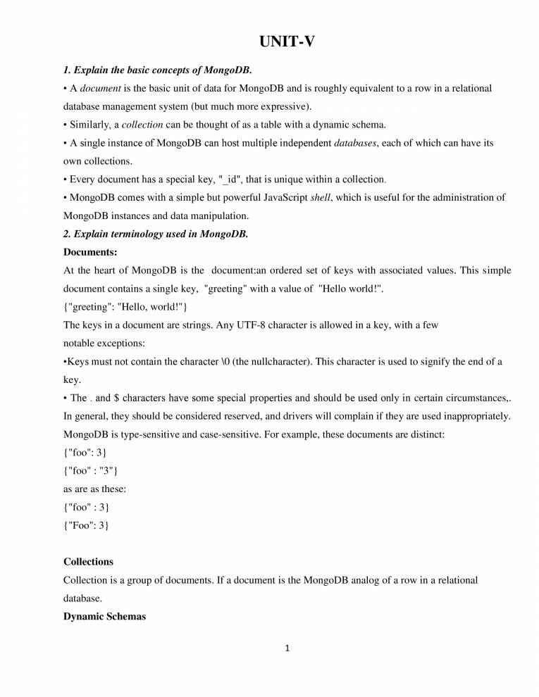 MongoDB - Notes - LearnPick India