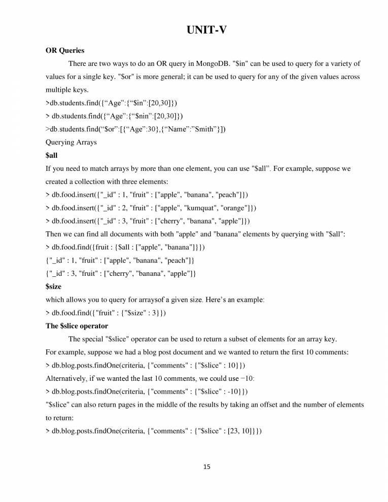MongoDB - Notes - LearnPick India