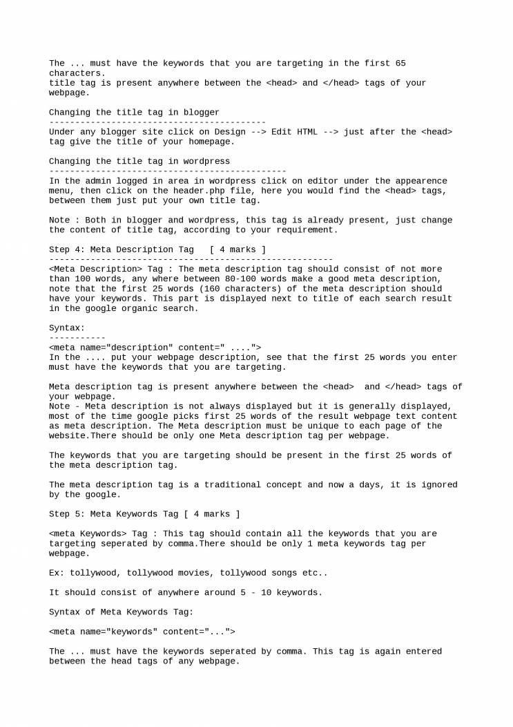 SEO Notes - Notes - LearnPick India