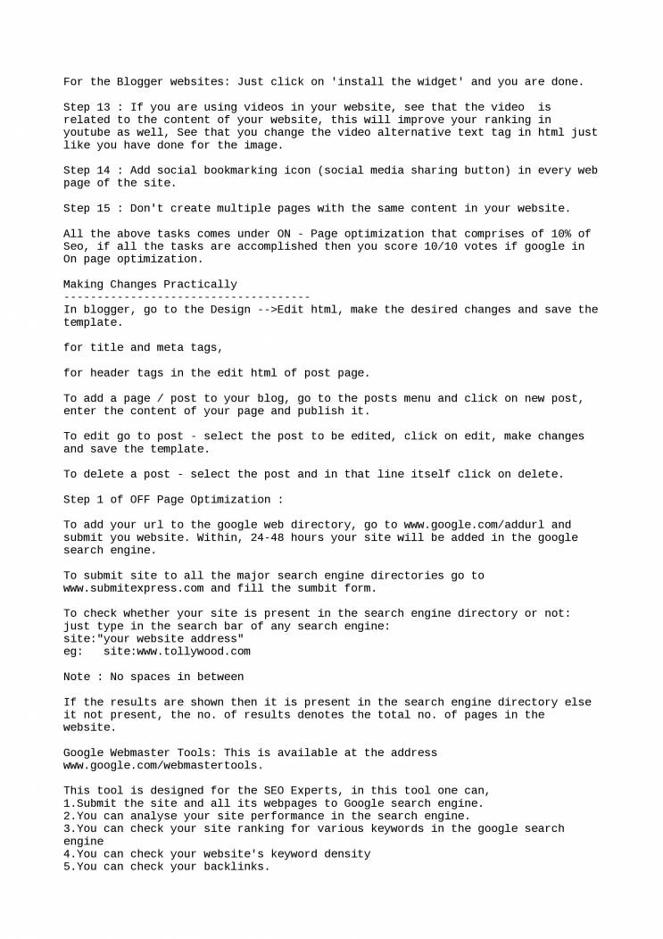 SEO Notes - Notes - LearnPick India