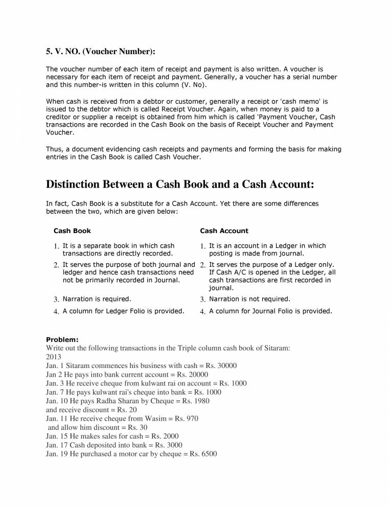Cash Book - Notes - LearnPick India