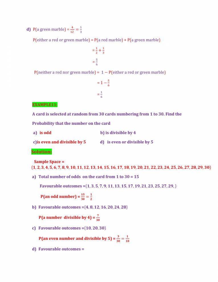 Probability Notes With Summary - Notes - LearnPick India