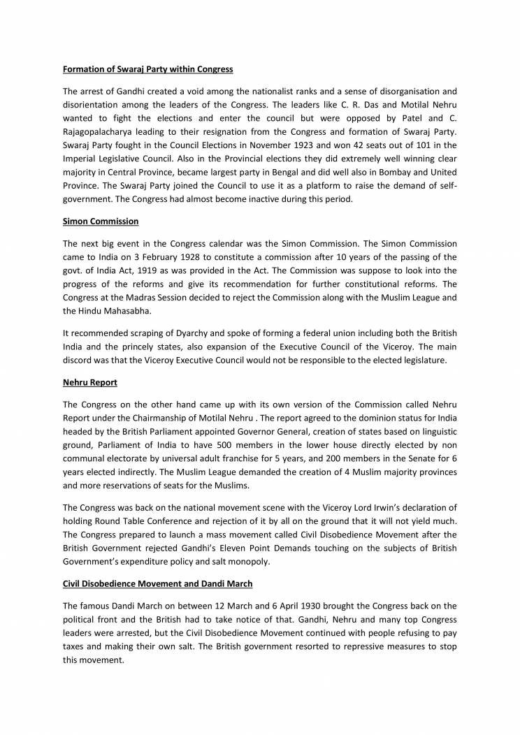 A Brief History Of Indian National Congress - Notes - LearnPick India