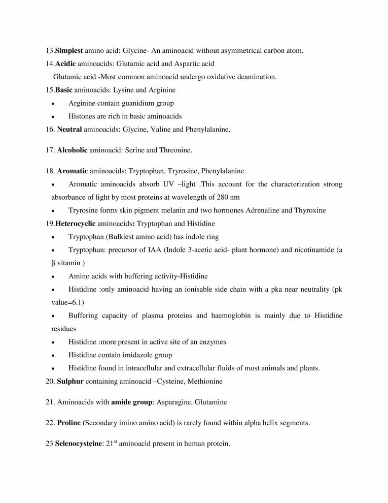 Amino Acids - Notes - LearnPick India