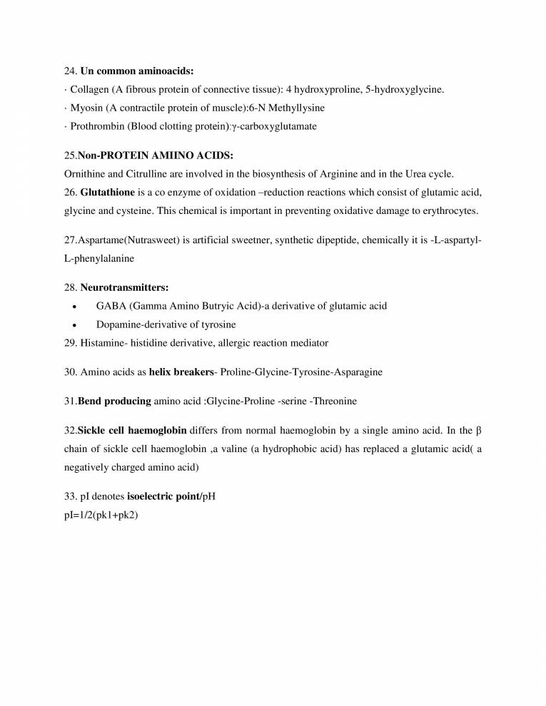 Amino Acids - Notes - LearnPick India