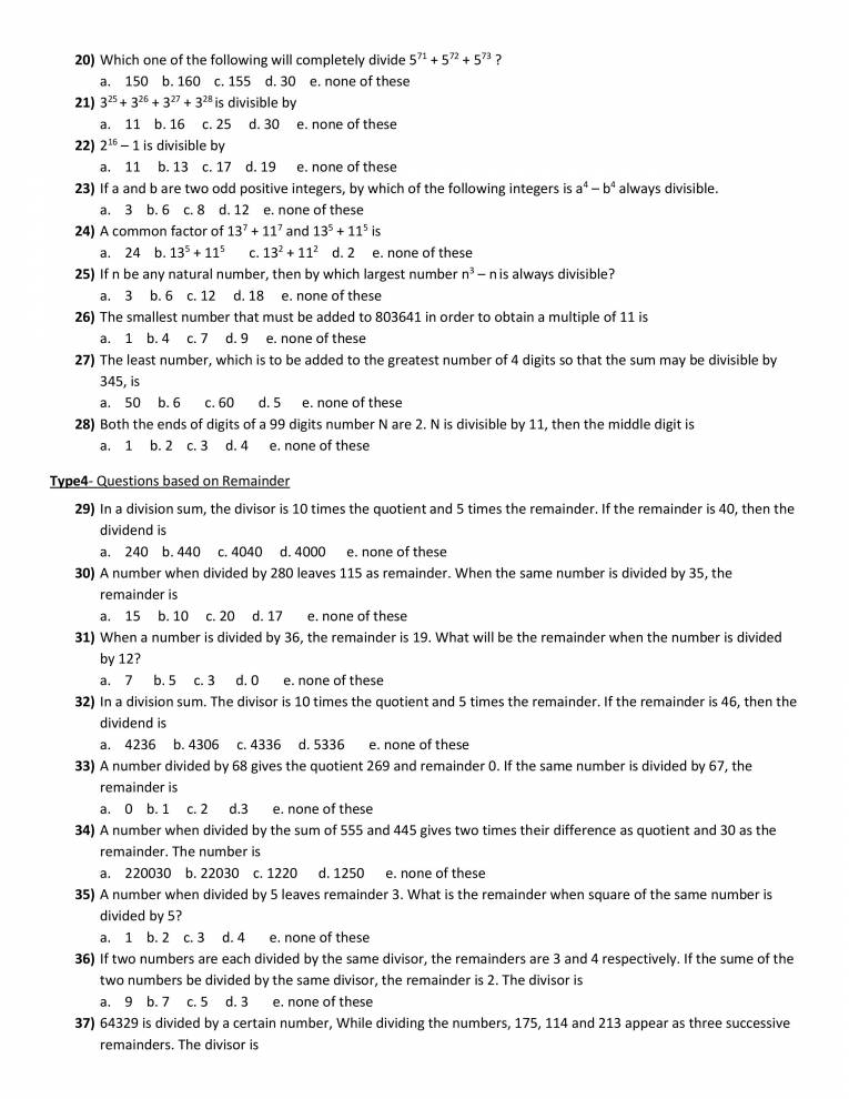 Quantitative Aptitude - Number System - Notes - LearnPick India