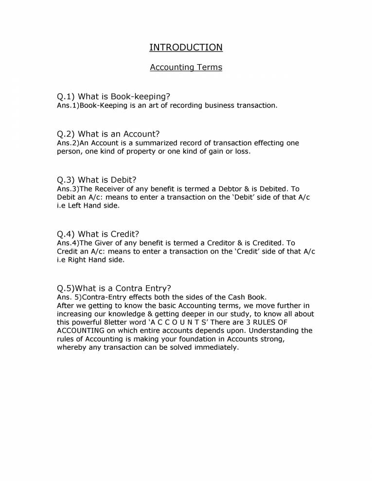 Basics And Golden Rules Of Accounting - Notes - LearnPick India