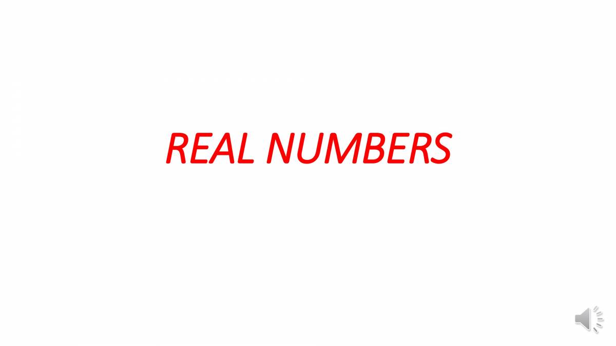 Real Numbers - Notes - LearnPick India