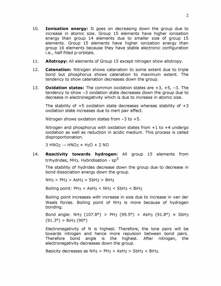 The P-Block Elements - Notes - LearnPick India
