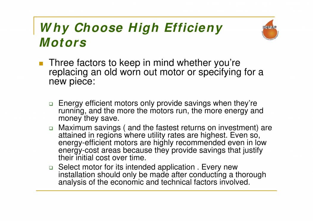 Energy Efficient Motor - Notes - LearnPick India