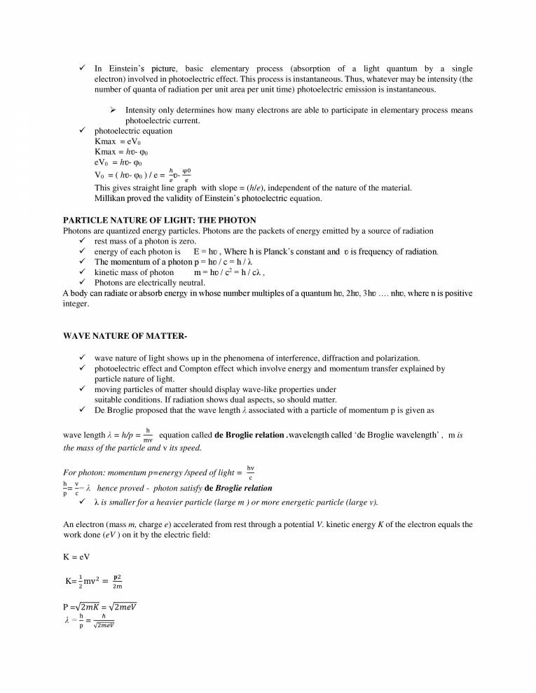 Dual Nature Of Radiation Class 12 Physics Notes - Notes - LearnPick India
