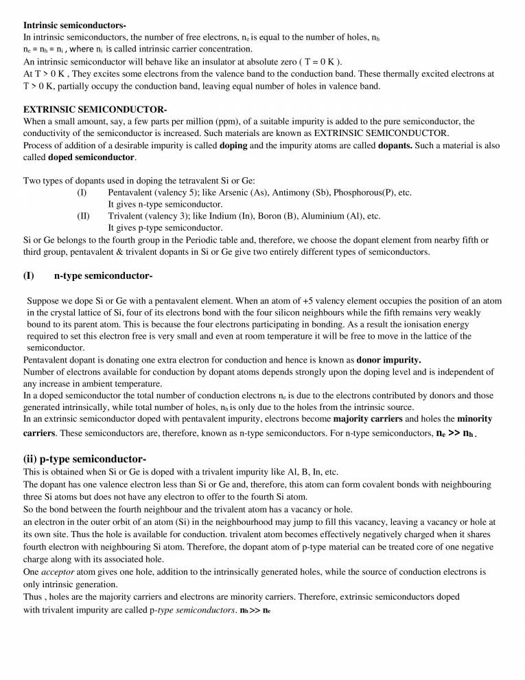 Semiconductor Devices - Notes - LearnPick India