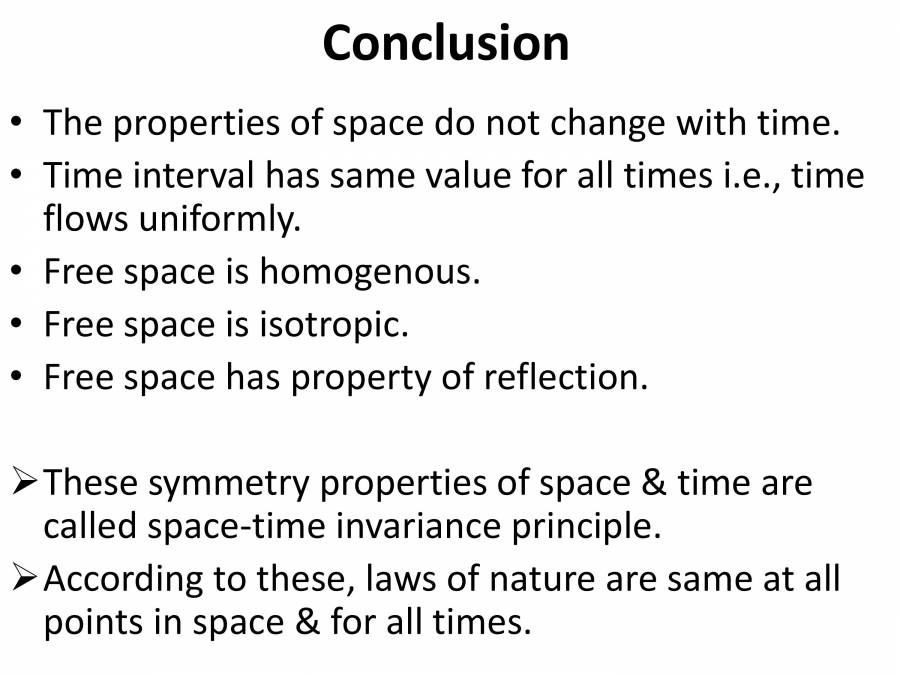 Space-Time Symmetry - Notes - LearnPick India