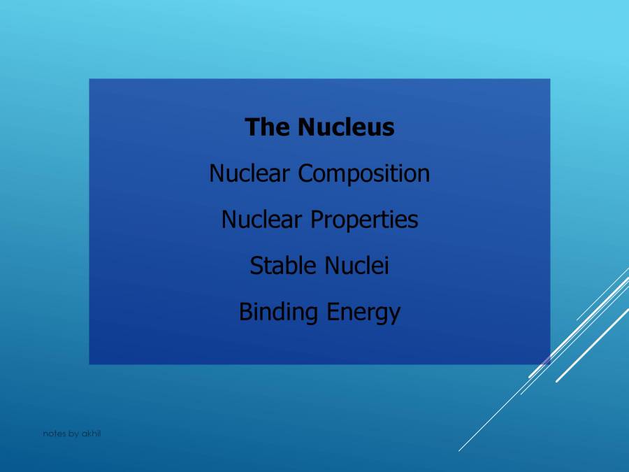 Nuclear Physics - Notes - LearnPick India