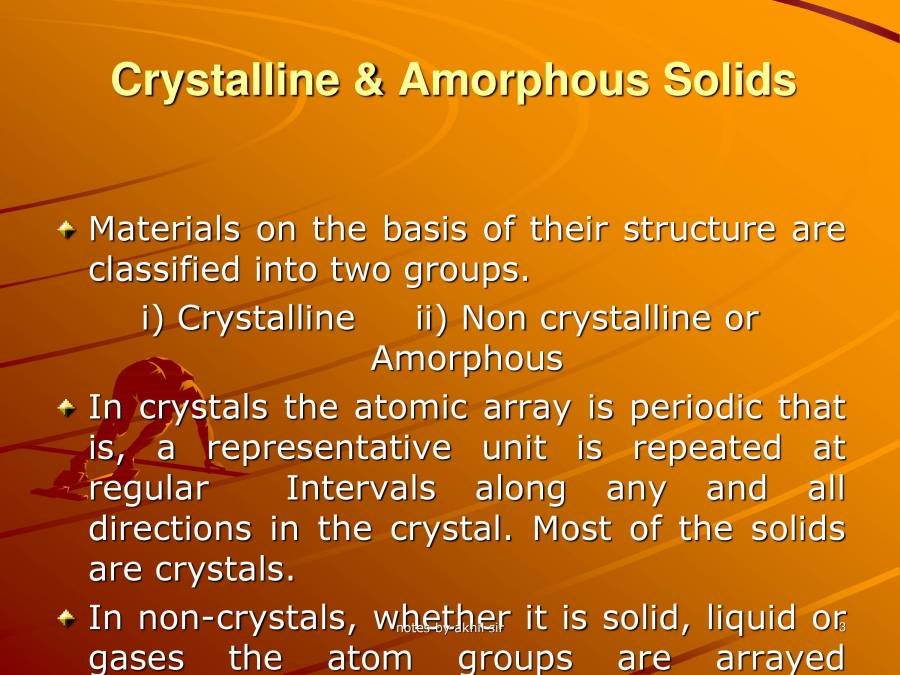 Crystalline & Amorphous Solids - Notes - LearnPick India